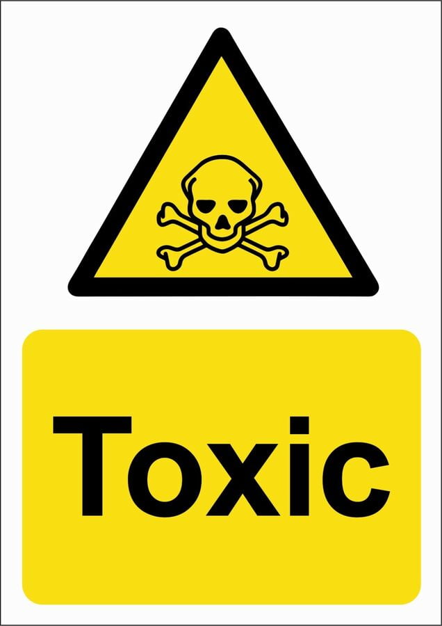 TOXIC SAFETY Metal Aluminum Sign/SIGN Metal Aluminum Sign/FOAMEX SITE ...