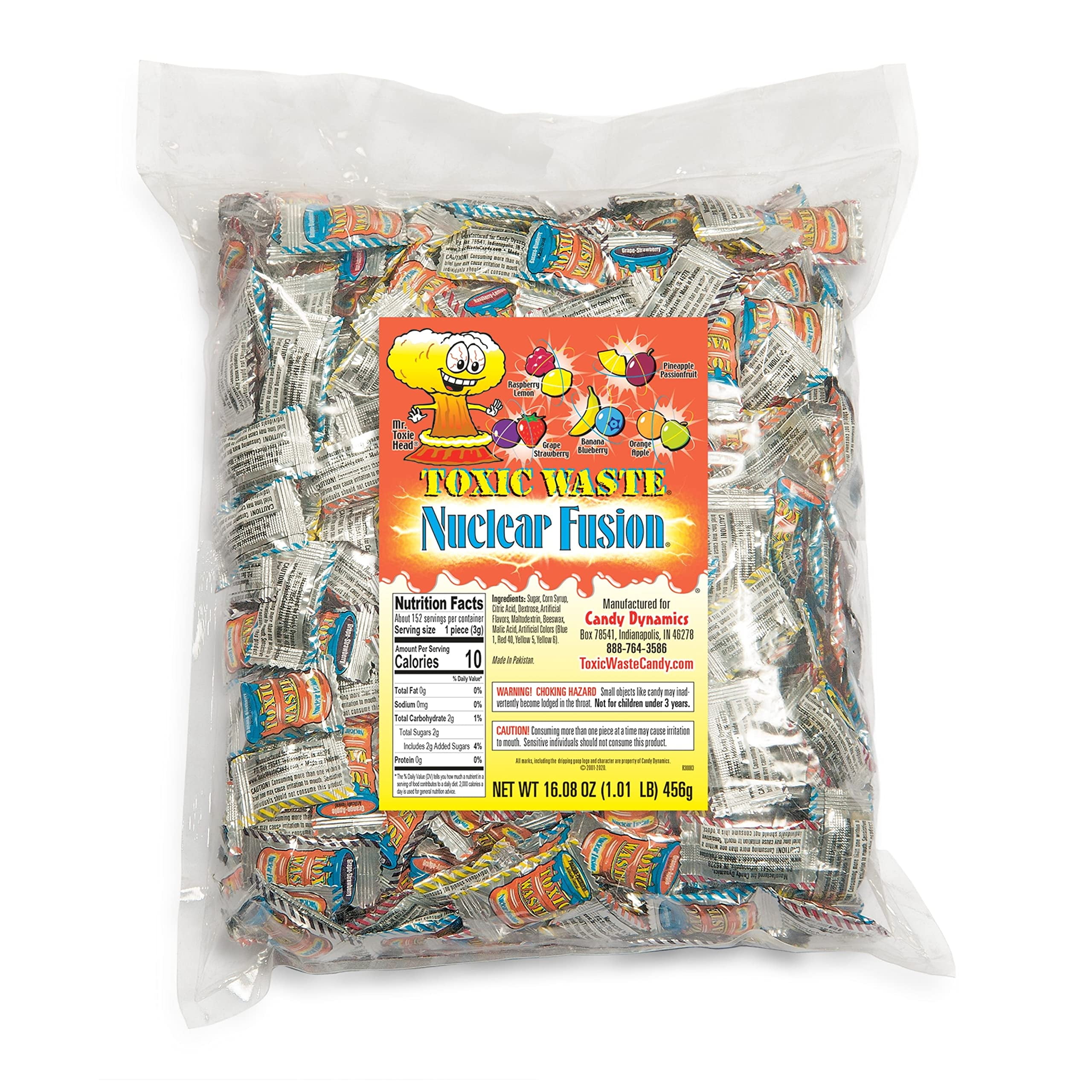 TOXIC WASTE | 1 LB Bag Assortment of Nuclear Fusion Sour Candy - 5 ...