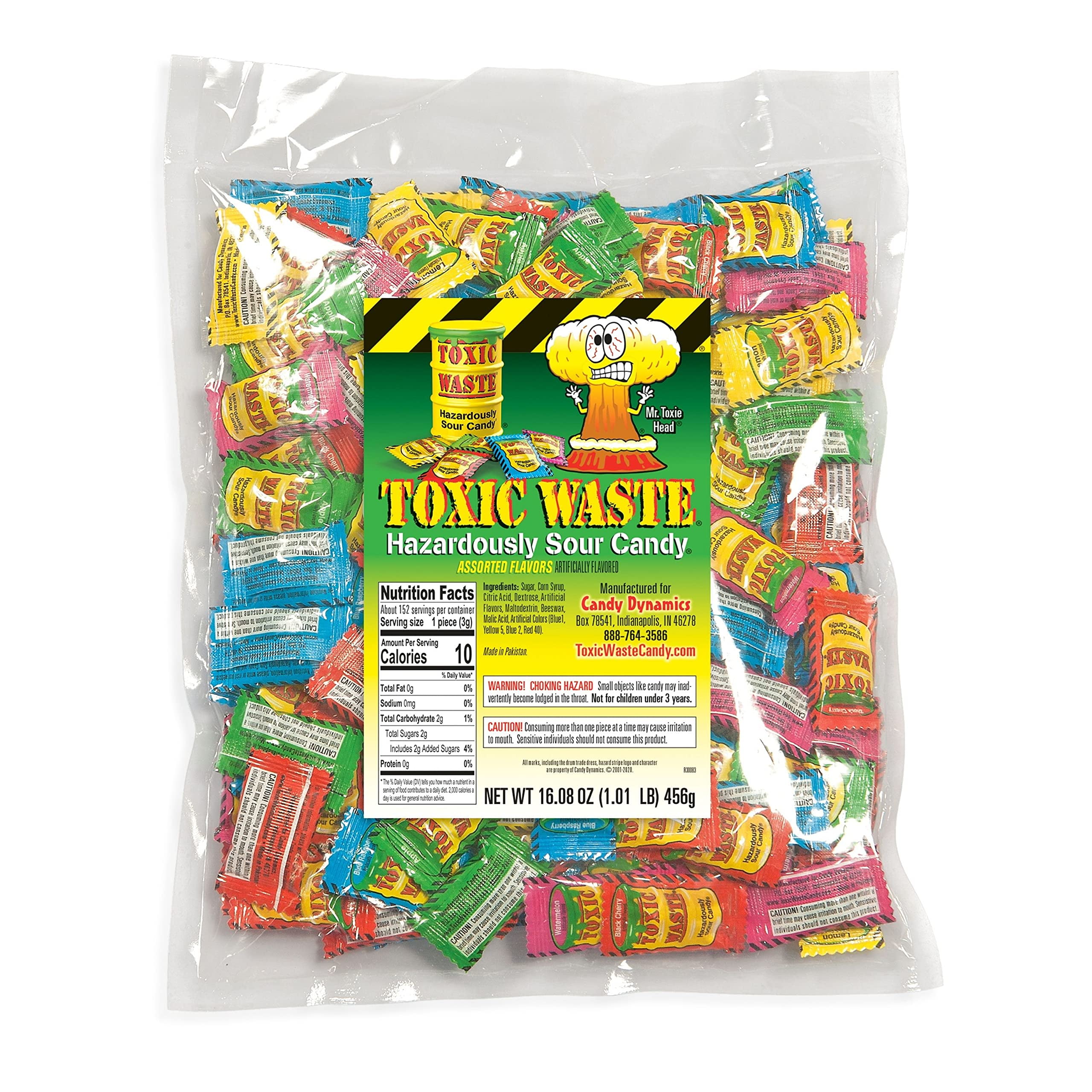 TOXIC WASTE | 1 Pound Bag Assortment of Toxic Waste Sour Candy - 5 ...