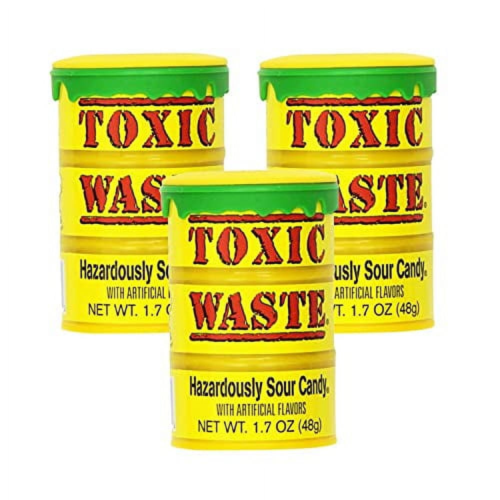 TOXIC WASTE | 3-Pack Ultra-Sour Candy in Yellow Drums - 5 Flavors (1.7 ...