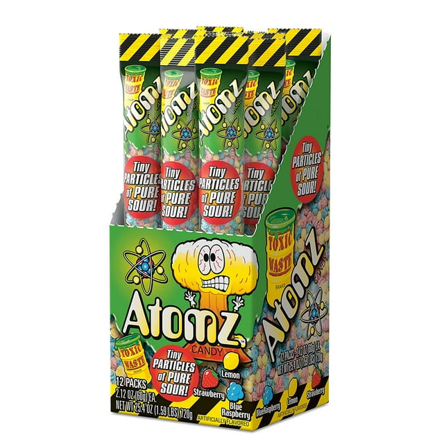 TOXIC WASTE Atomz, Lemon, Strawberry & Blue Raspberry, 2.12 Ounce - 12 ...