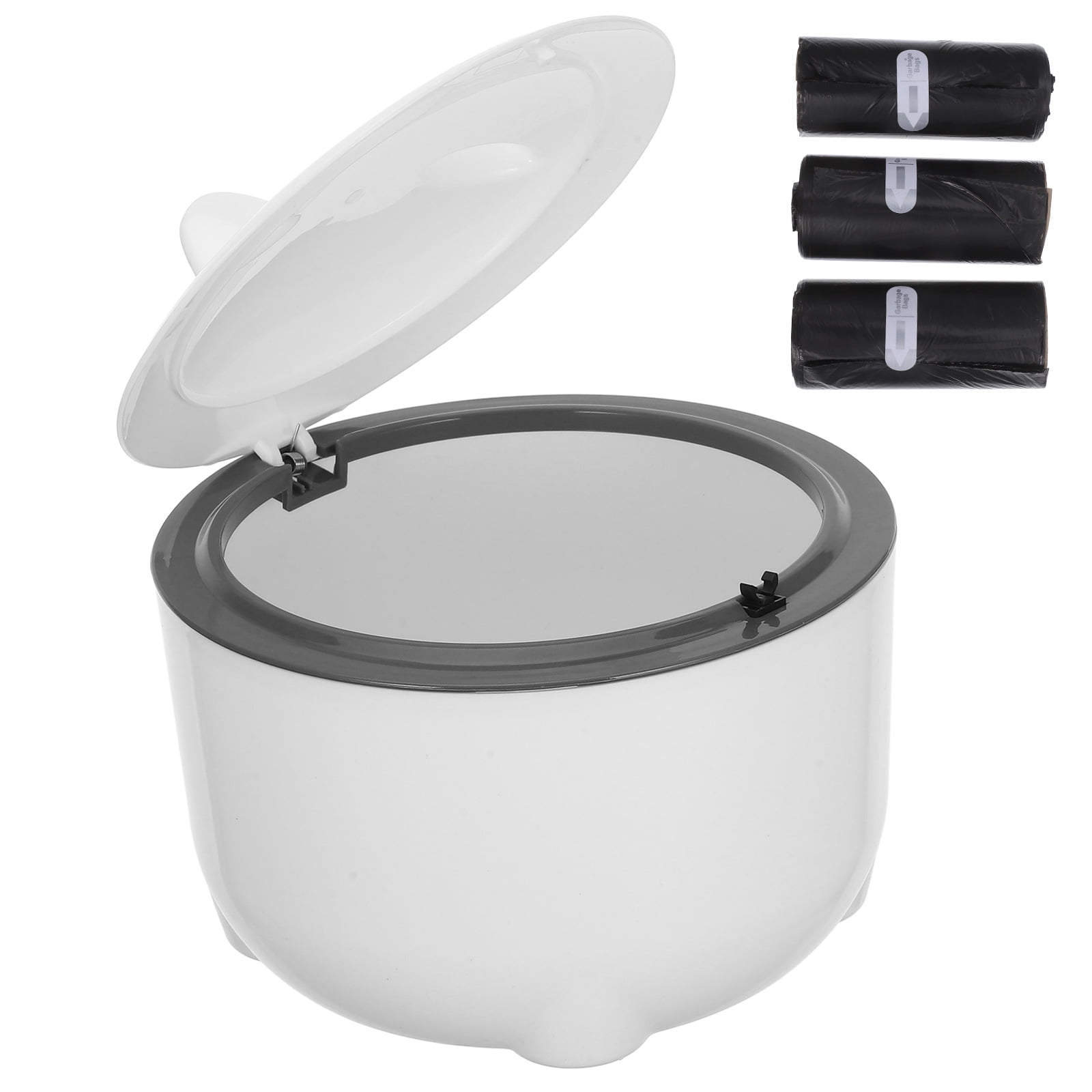 TOXMENT 1 Set Enclosed Cat Litter Trash Can with Lid Odor-Sealing Cat Litter Disposal Bin Large ...