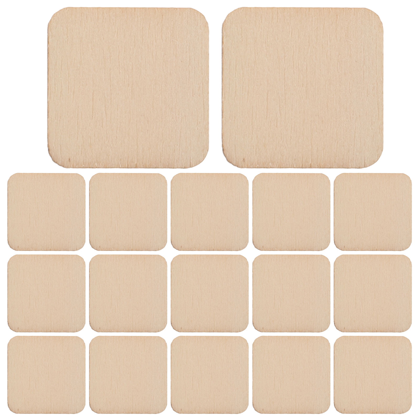 TOXMENT 100Pcs Wooden Cutouts Unfinished Square Cutouts DIY Crafts ...
