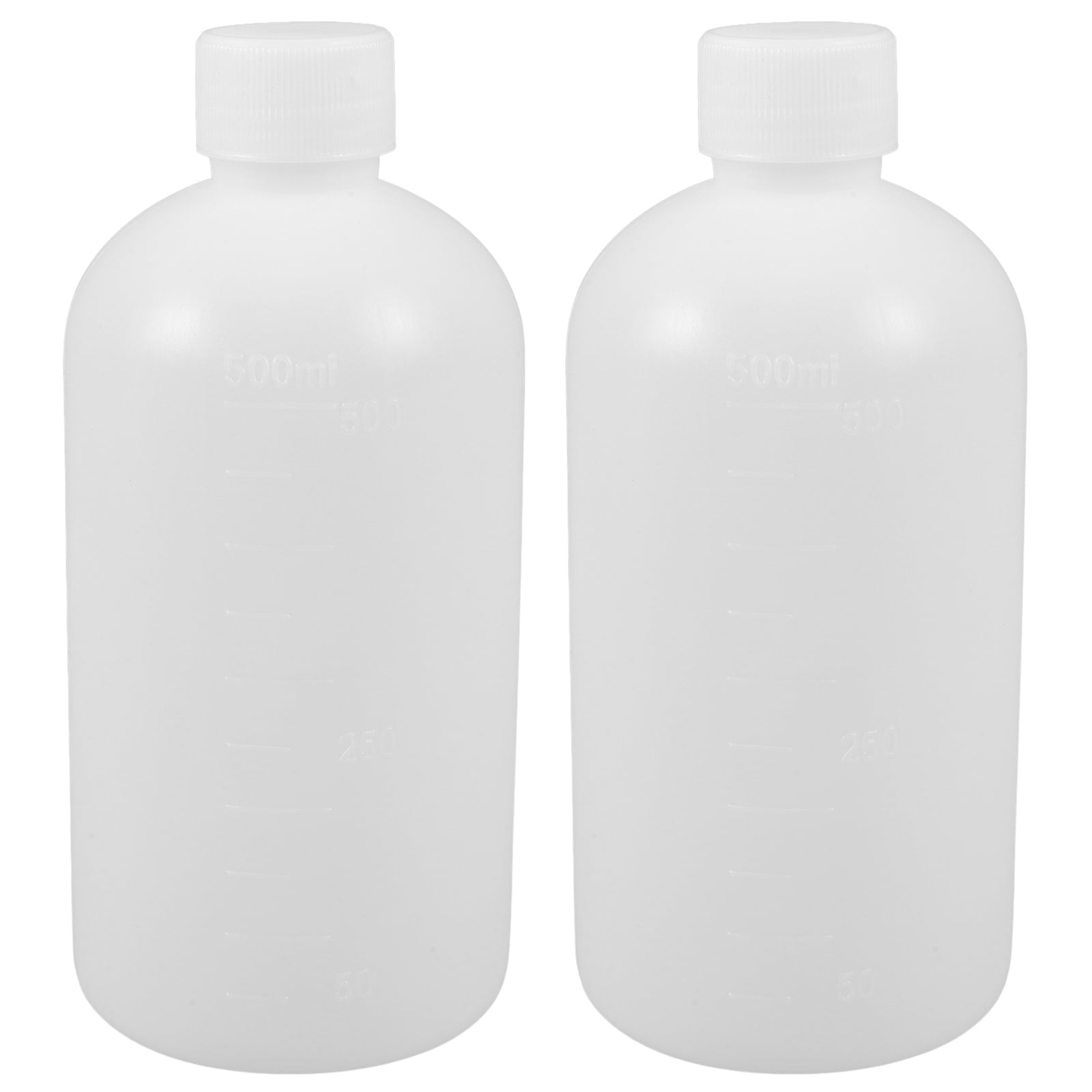 TOXMENT 2pcs 500ml Graduated Reagent Bottles Plastic Narrow Mouth ...