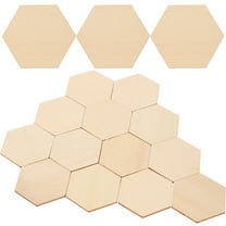 60 Pack Unfinished Wooden Hexagon for DIY Crafts, 3 Inch Blanks for ...