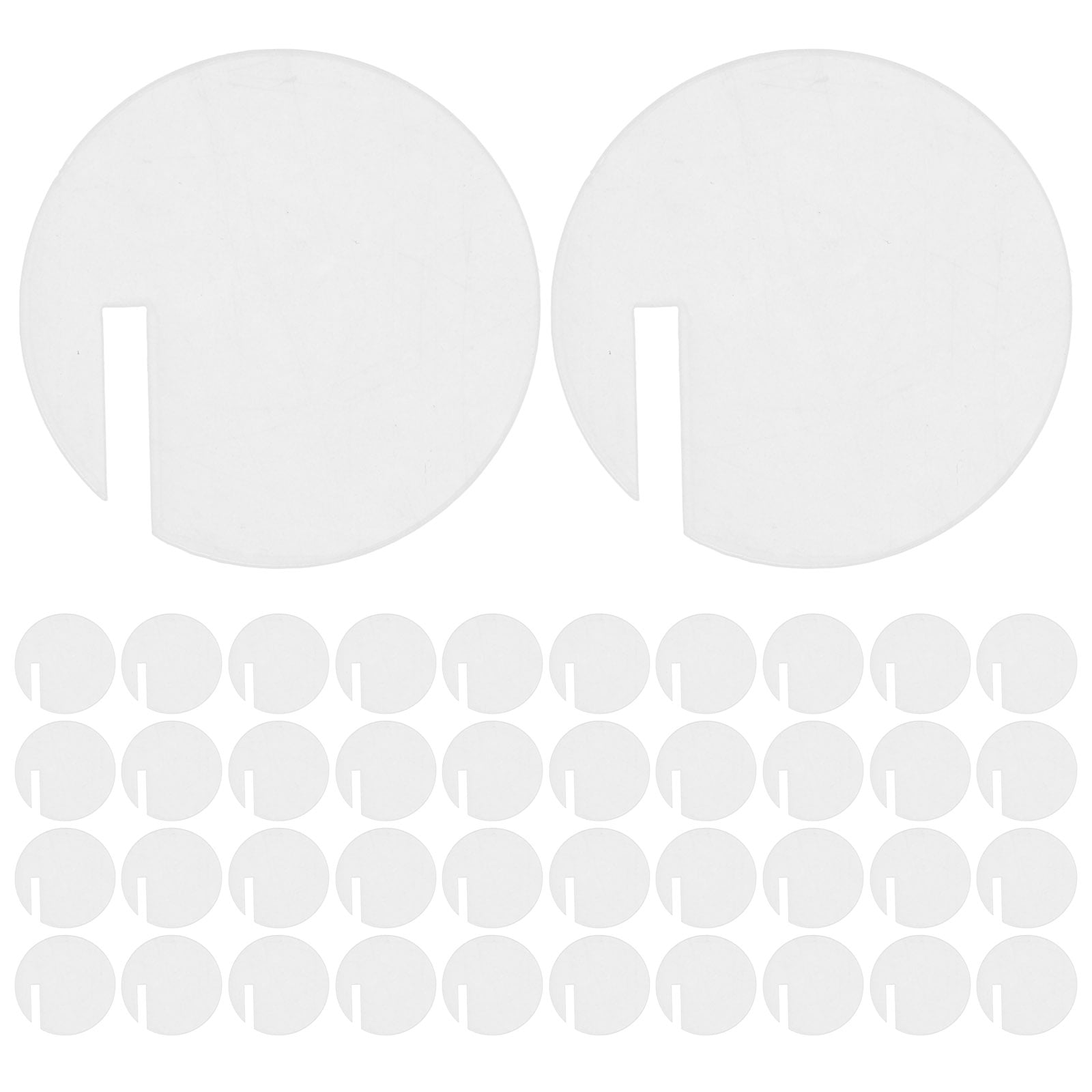 TOXMENT 60 Acrylic Circle Drink Tags for Wine Glasses - Blank Rim ...