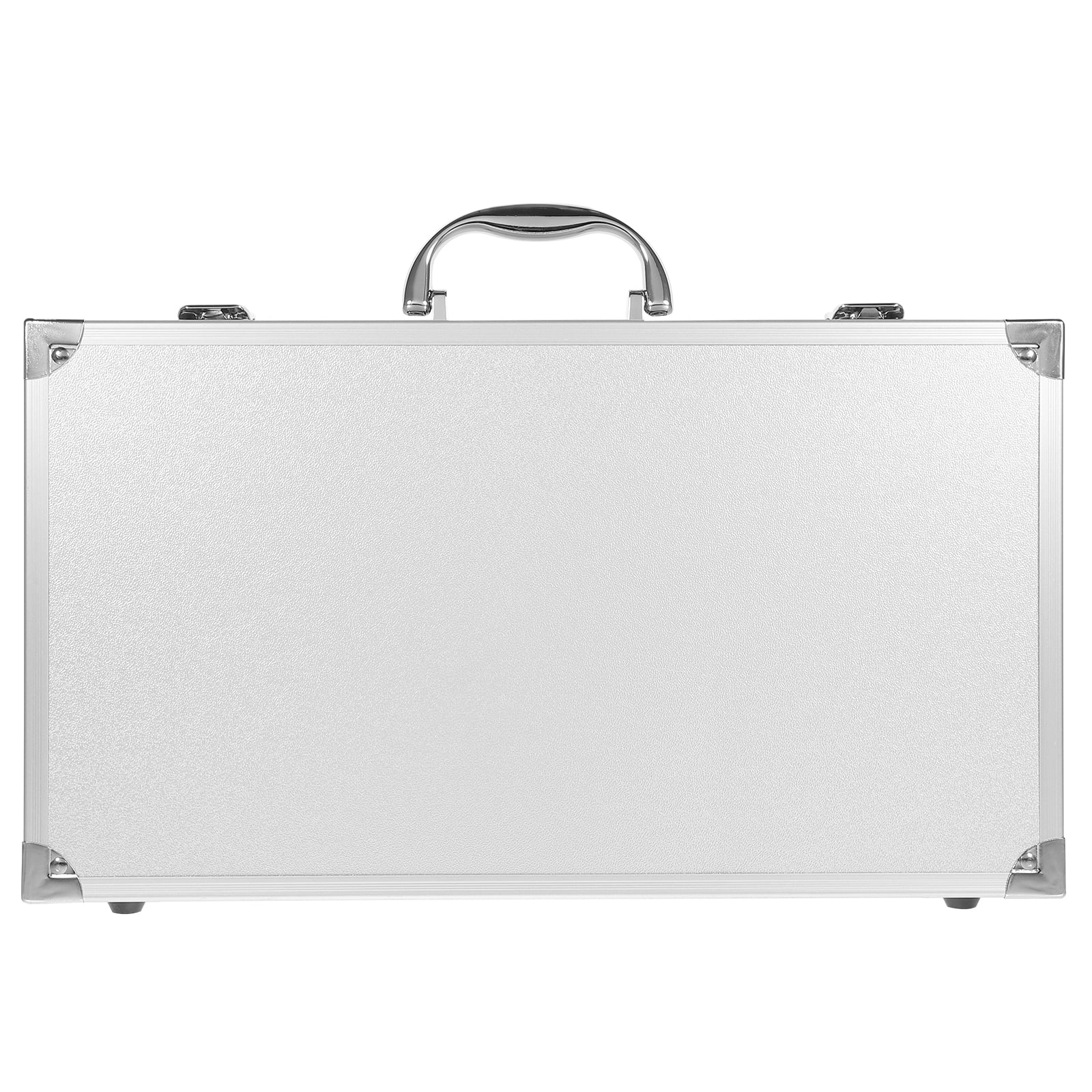 TOXMENT Silver Aluminum Briefcase with Lock - Hard Toolbox Storage Case ...