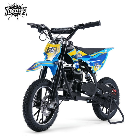 TOXOZERS 50CC Dirt Bike,Upgraded 2-Stroke Gas Powered Mini Bike for Kids 8+,Max Speed 25Mph ...