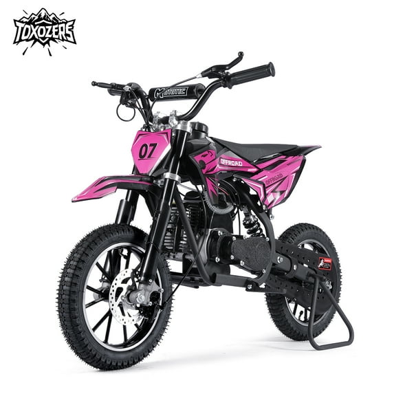 TOXOZERS 50CC Dirt Bike,Upgraded 2-Stroke Gas Powered Mini Bike for Kids 8+,Max Speed 25Mph ...