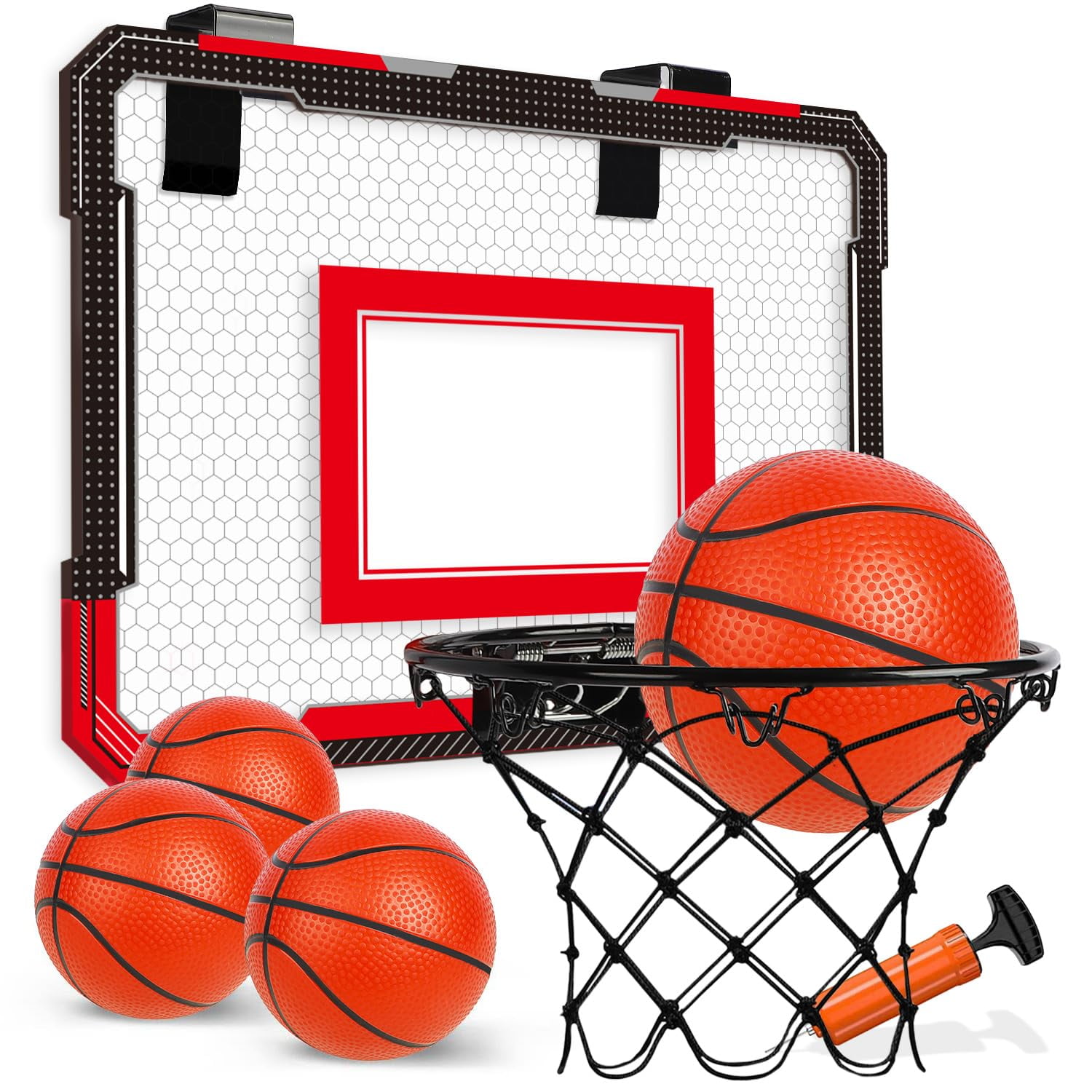 Free Shipping TOY Life Basketball Hoop Indoor Basketball Hoop for Kids Over The Door Basketball Hoop Room Office Mini Hoop Basketball Hoop Indoor Kids Teens Adults Basketball Toy Basketball Goal with ...