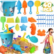 Kinetic Sand, Sandbox Play Set for Toddlers with 1lb Blue Sand and 3 ...