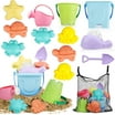 Click N Play 18 Piece Beach sand Toy Set, Bucket, Shovels, Rakes, Sand ...