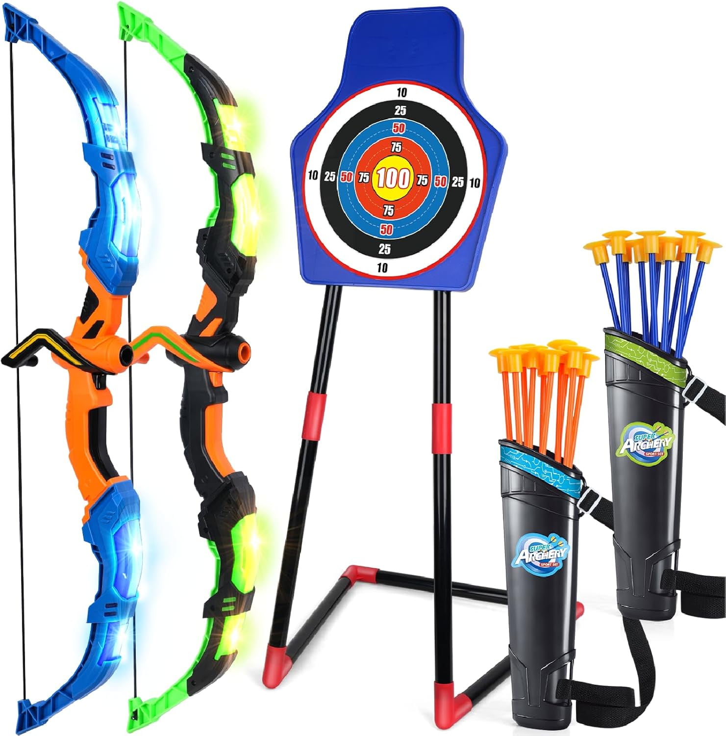 TOY Life Bow and Arrow for Kids 4-6 8-12, LED Kids Archery Set, Kids ...