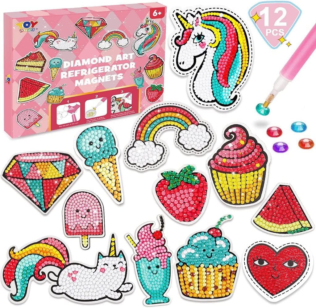 TOY Life DIY Diamond Painting Magnets Kit for Kids - Unicorn Art ...