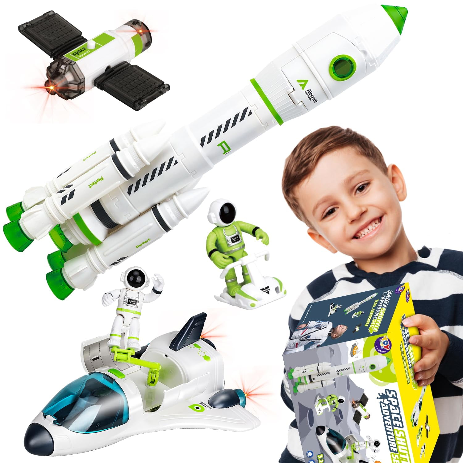 TOY Life Space Rocket Set with Astronauts & Space Station, Ideal for ...