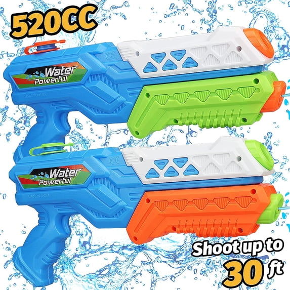 TOY Life 2 Pack Super Soaker Water Guns - Large 520cc, Leakproof, for ...