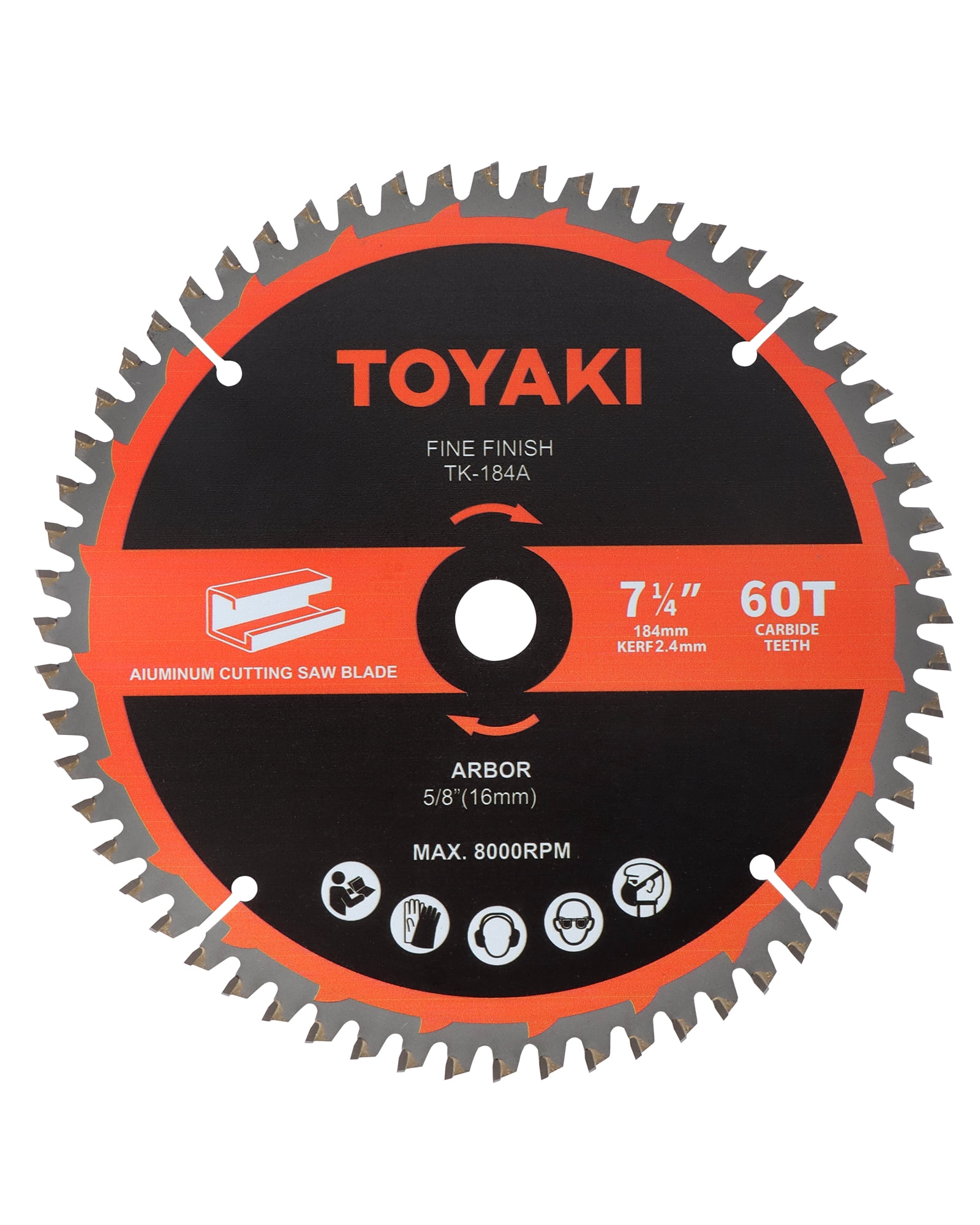 TOYAKI 7-1/4-Inch Circular Saw Blade, Aluminum Working TCG 60-Tooth ...