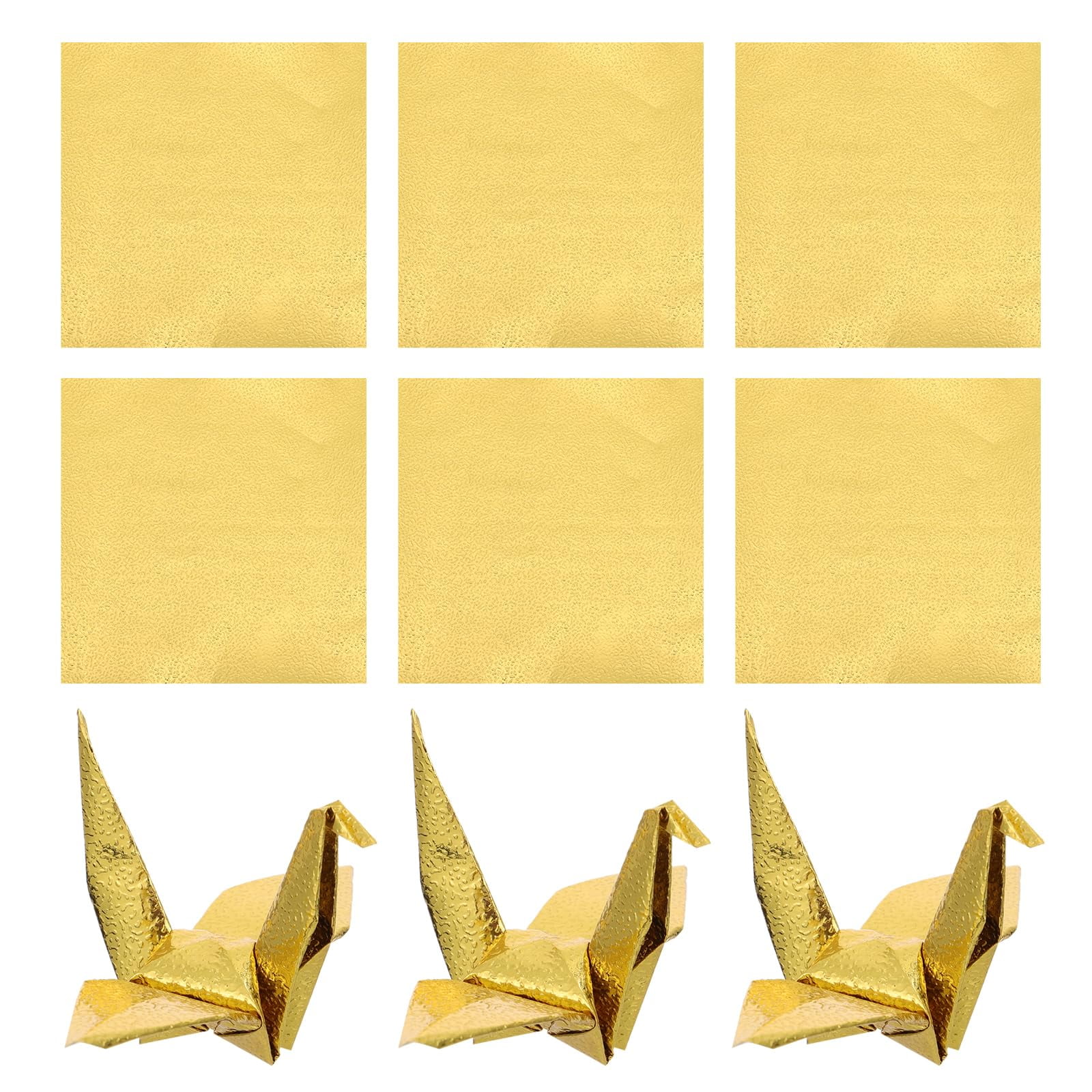 TOYANDONA 100pcs Origami Shiny TSF6 Gold Metallic Craft Paper Squares ...