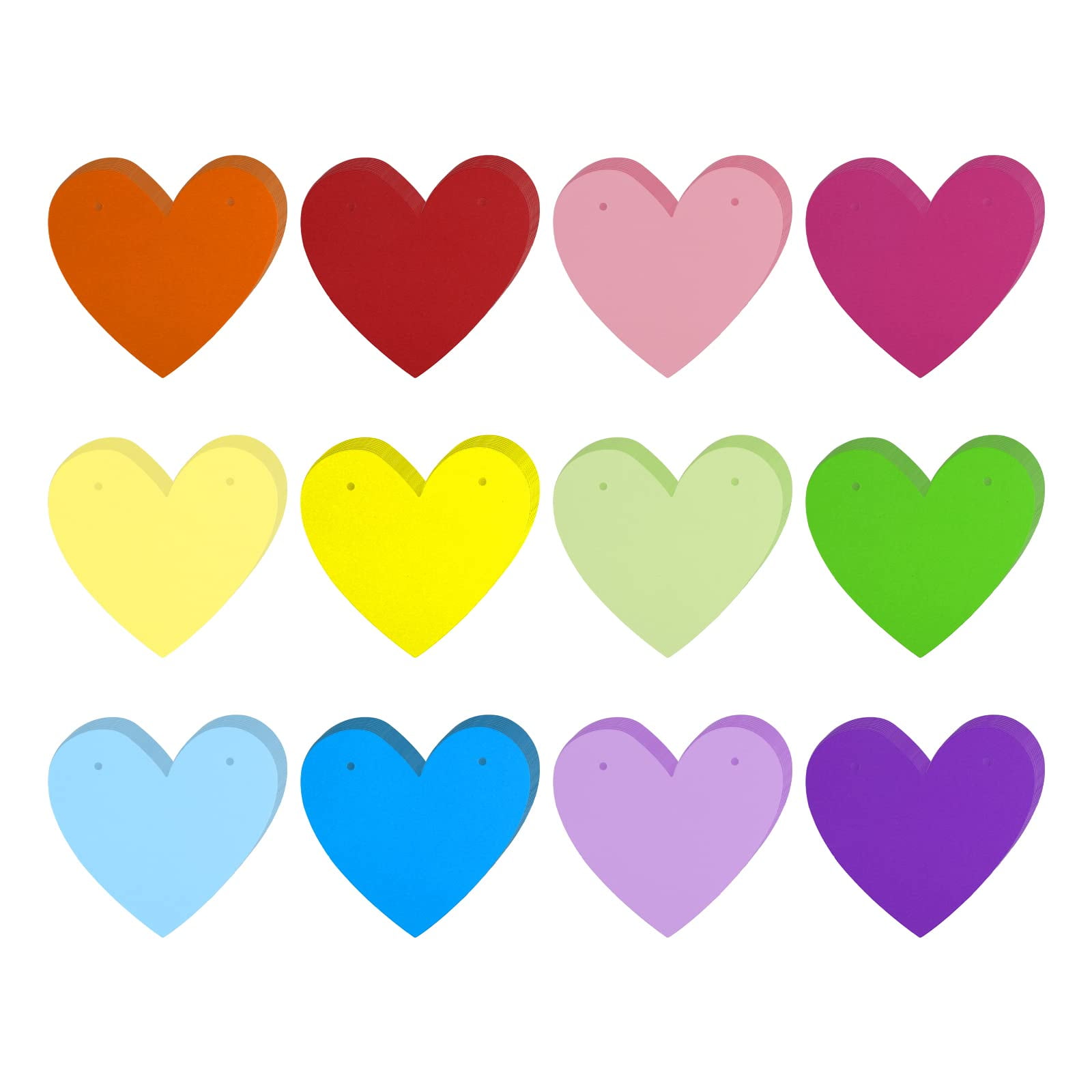 TOYMIS 72pcs Heart Paper TSF6 Cutouts, Heart Cutout Cardstock Paper ...