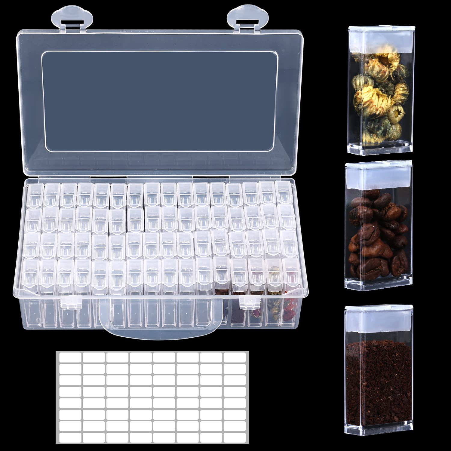 TOYMIS Seed Storage,EGSC 64 Slots Seed Packet Organizer with Label ...