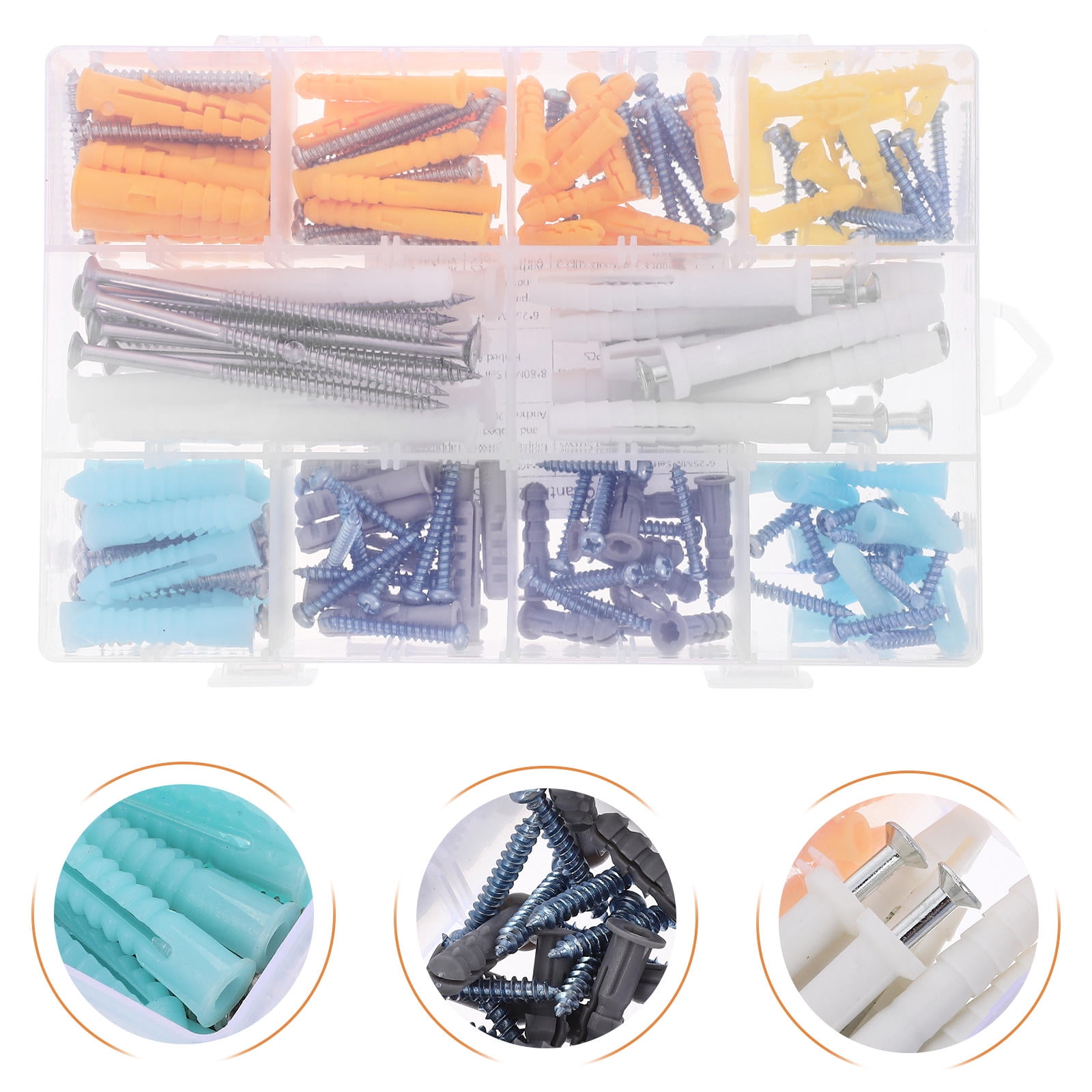 TOYMYTOY 1 Set 200pcs Screws and Nails Assortment Self Tapping Screws ...