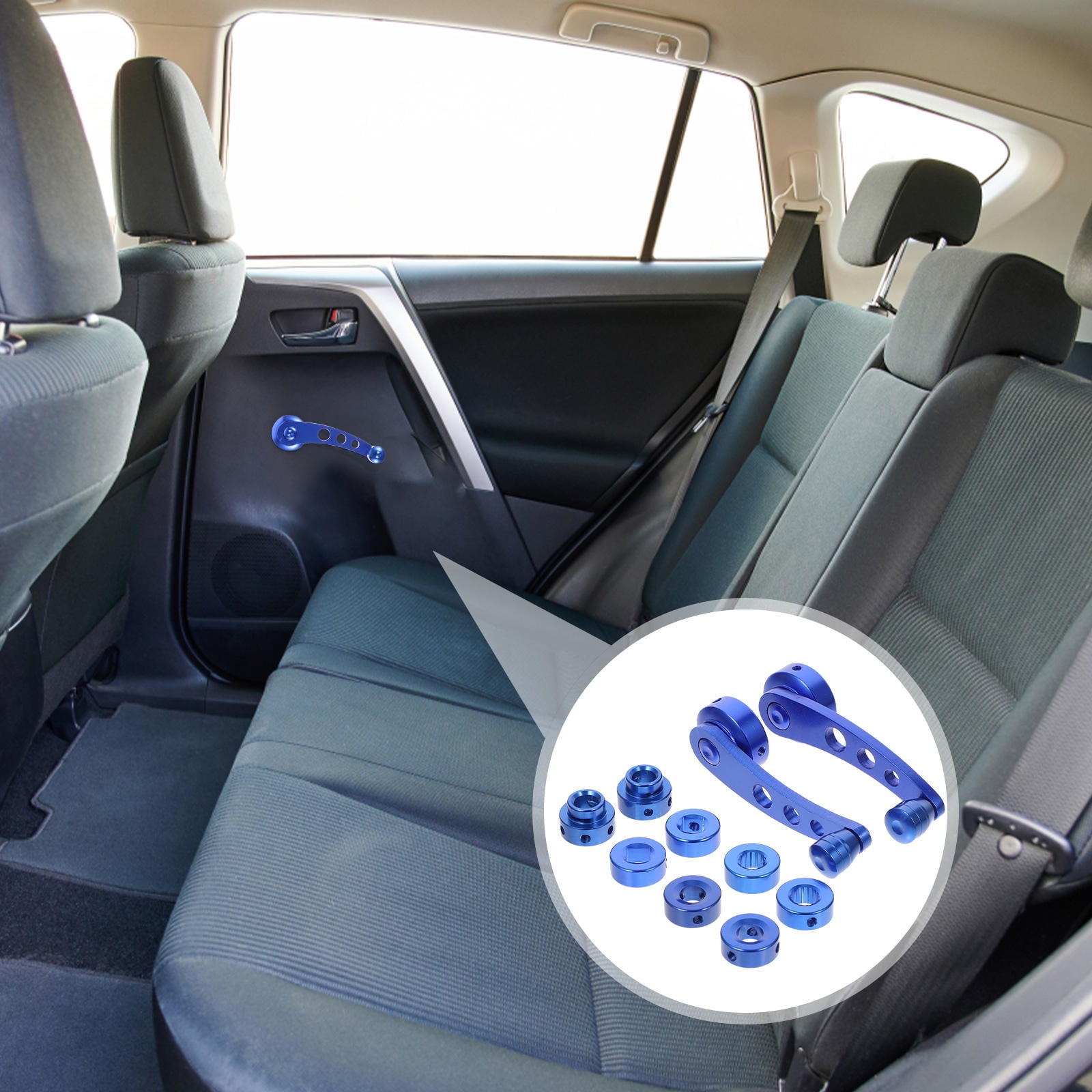TOYMYTOY 1Set Blue Aluminum Car Window Shake Handle Replacement with ...