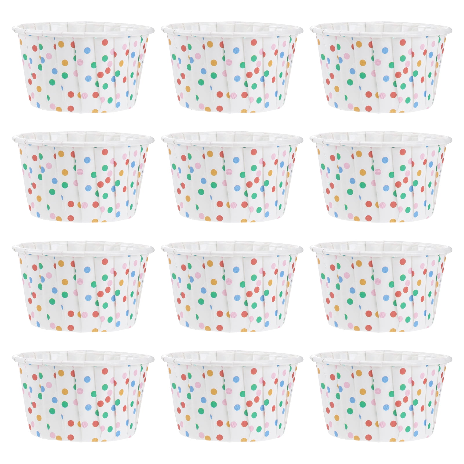 TOYMYTOY 100pcs Paper Ice Cream Cups Disposable Cake Cup Dessert Bowls ...