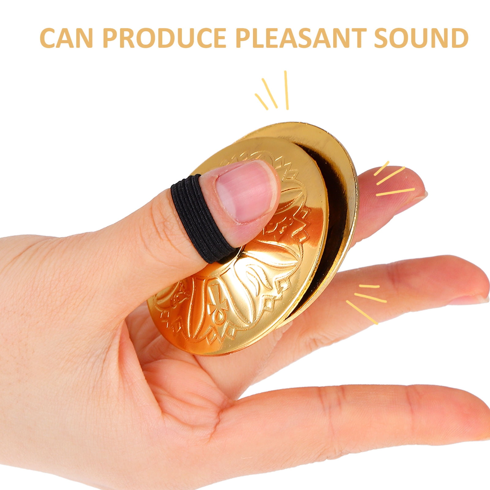 TOYMYTOY 10pcs Finger Instruments Copper Golden Simple Design for ...