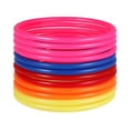 Homemaxs Toss Rings Set, 12pcs Assorted Colors, 5 Inch Plastic Rings ...