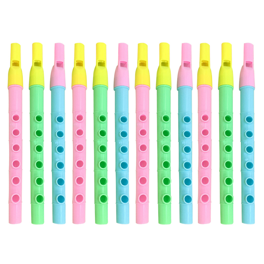 TOYMYTOY 12pcs 6-Hole Descant Recorder Flute Beginner Children Music ...