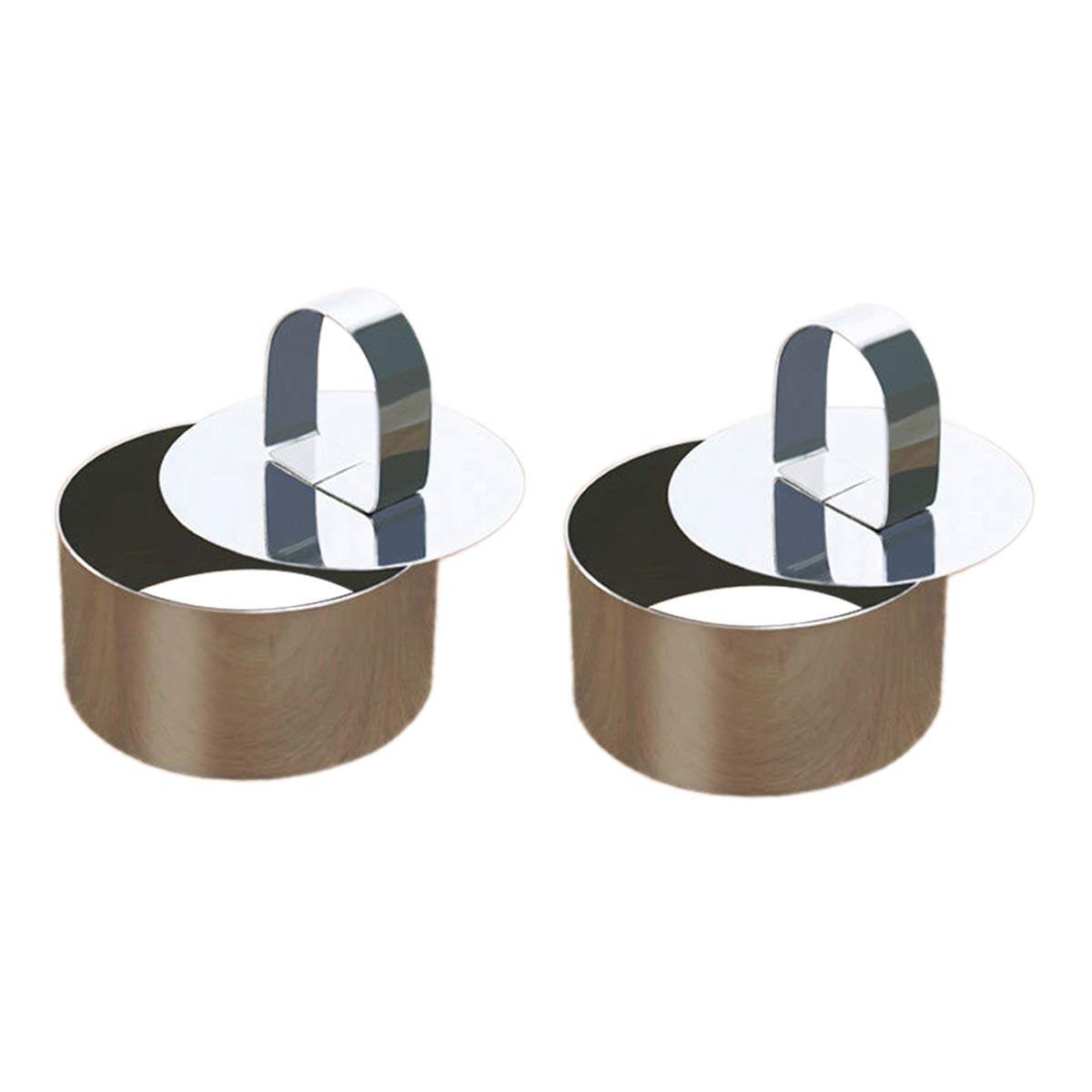 TOYMYTOY 2 Pcs Stainless Steel Dessert Mousse Mold Food Tower ...