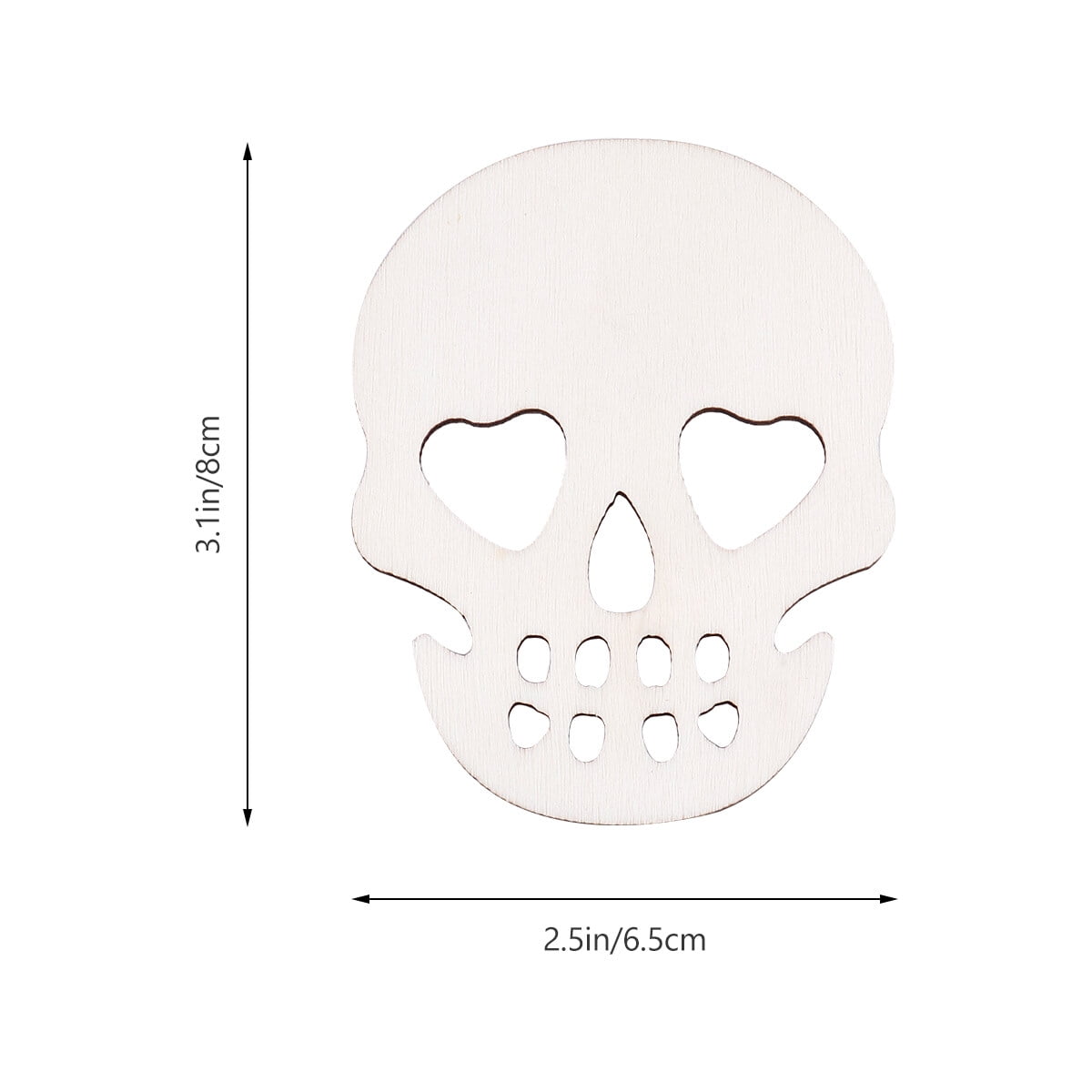 TOYMYTOY 20Pcs Small Ornaments Skull Wood Chips Ornaments DIY Pendant ...