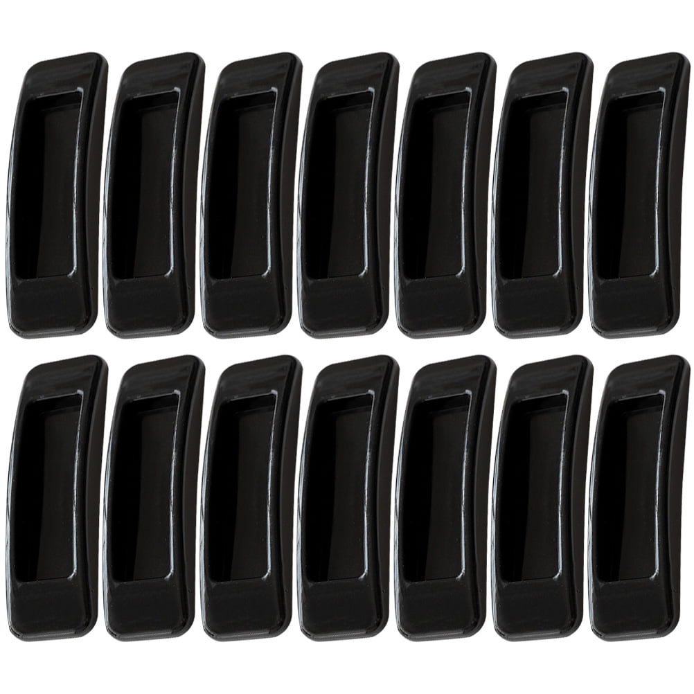 UPGRATOR 20Pcs Self Adhesive Cabinet Handles Black Rectangular for ...