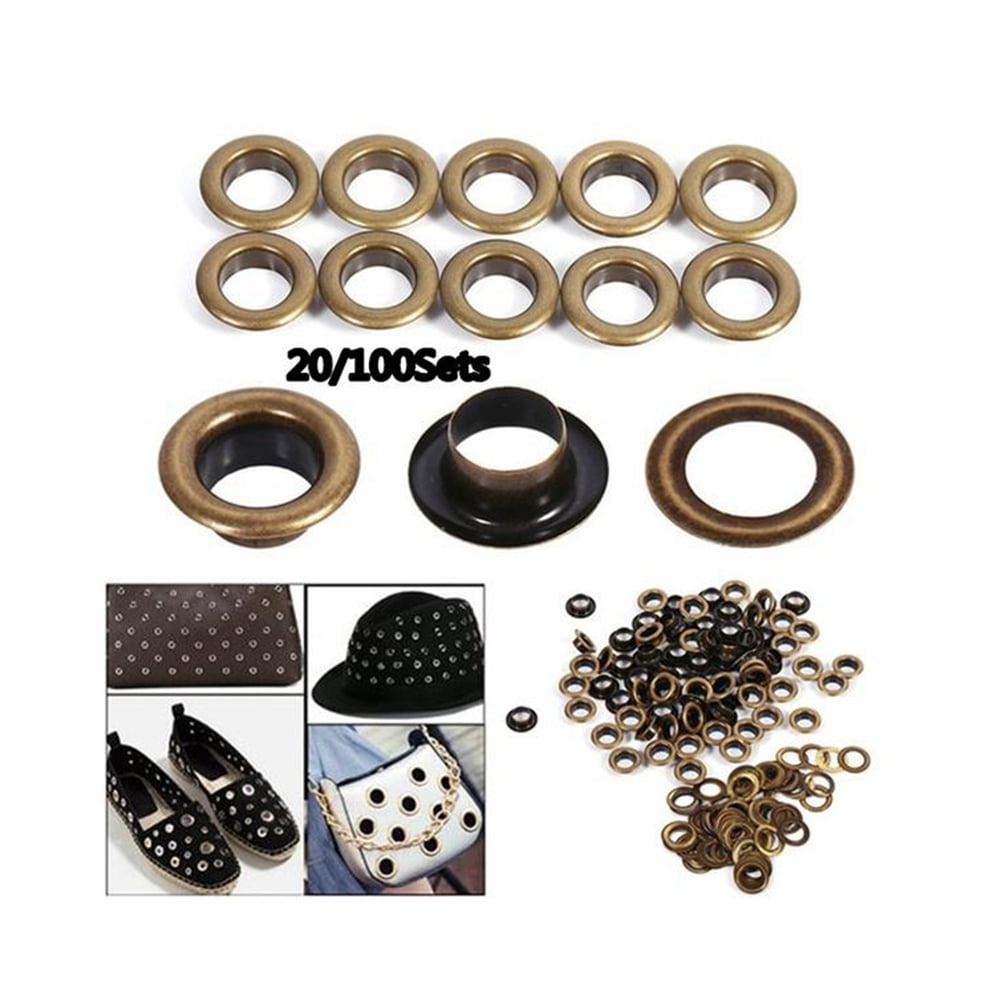 TOYMYTOY 20pcs Copper Grommets for Clothes and Bags Crafts and DIY ...