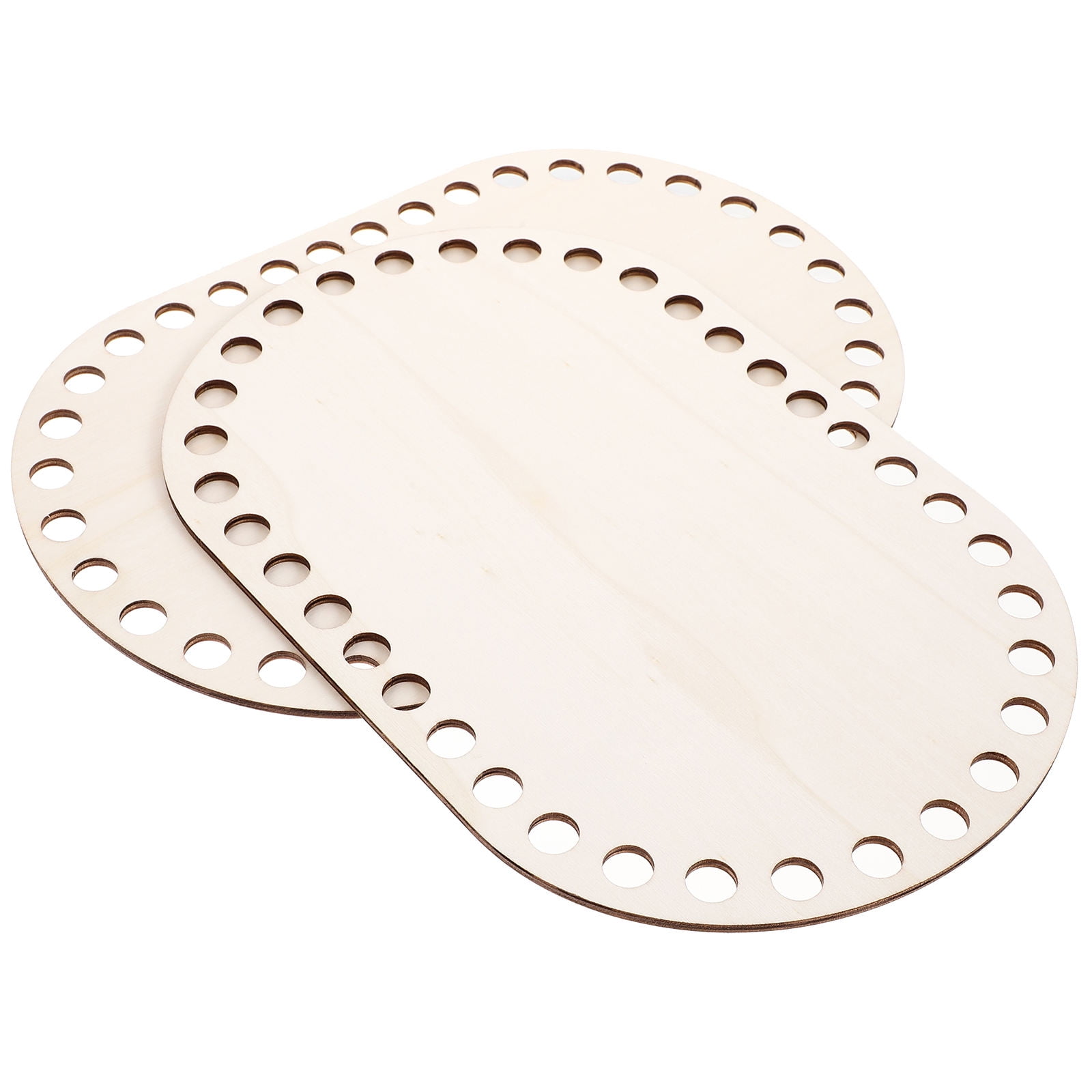 TOYMYTOY 2pcs Wooden Basket Crochet Base Diy Bag Shaping Bases For ...