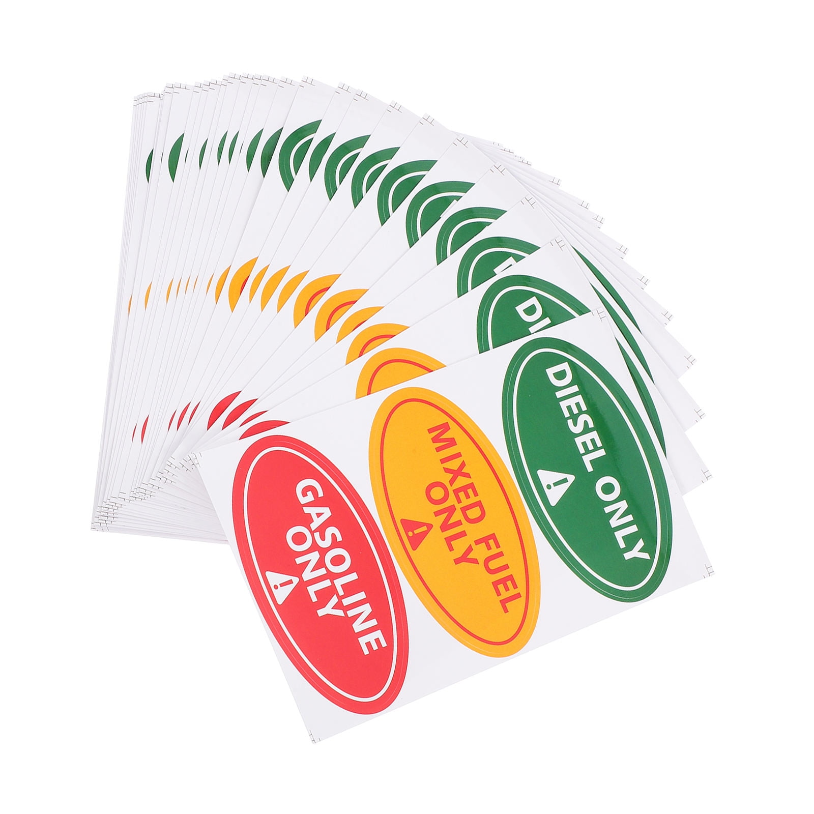 TOYMYTOY 30Pcs Gasoline Only Labels Assorted Color Clear Text Fuel ...