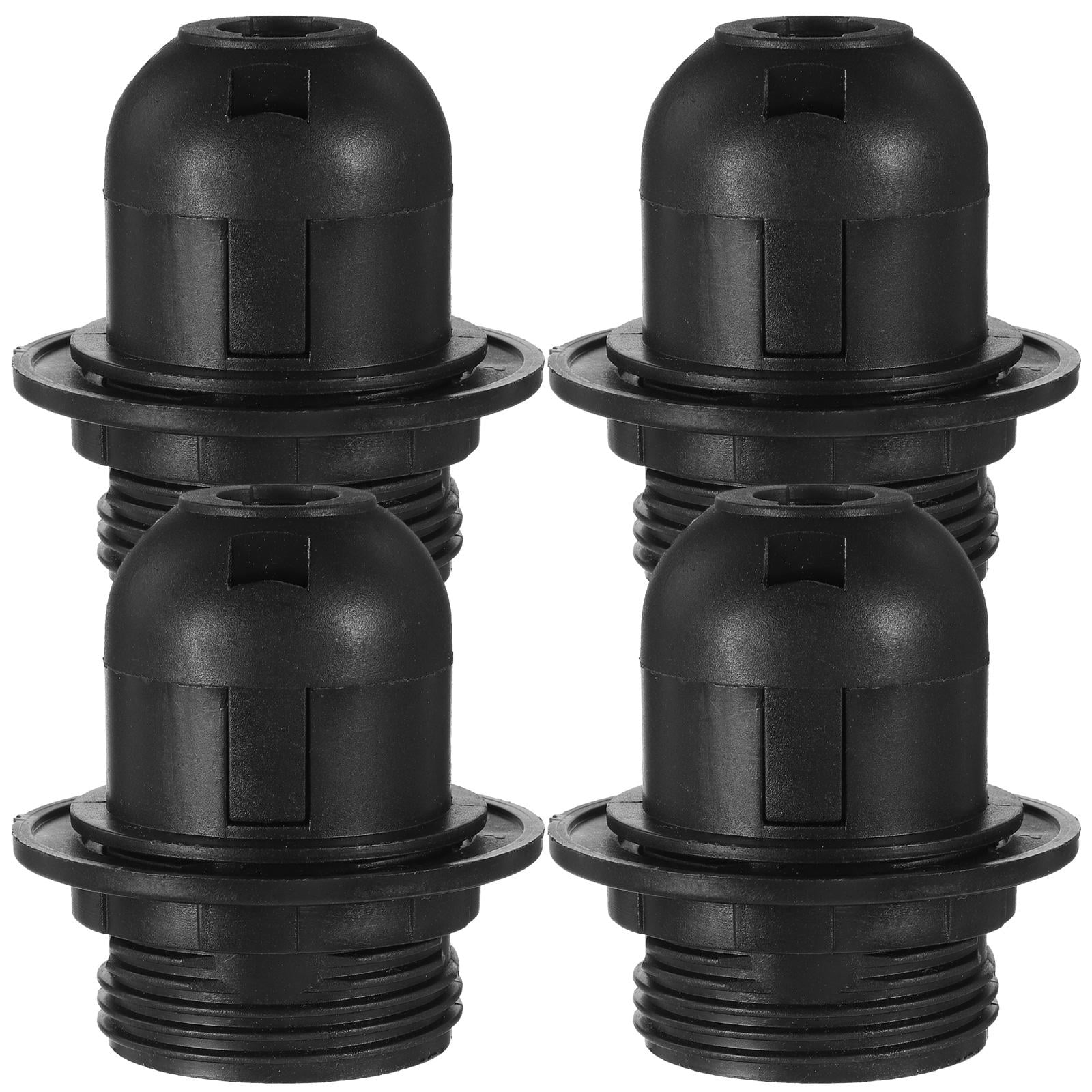 TOYMYTOY 4pcs Plug Light Socket Bulb Socket Black Plastic DIY Lighting ...