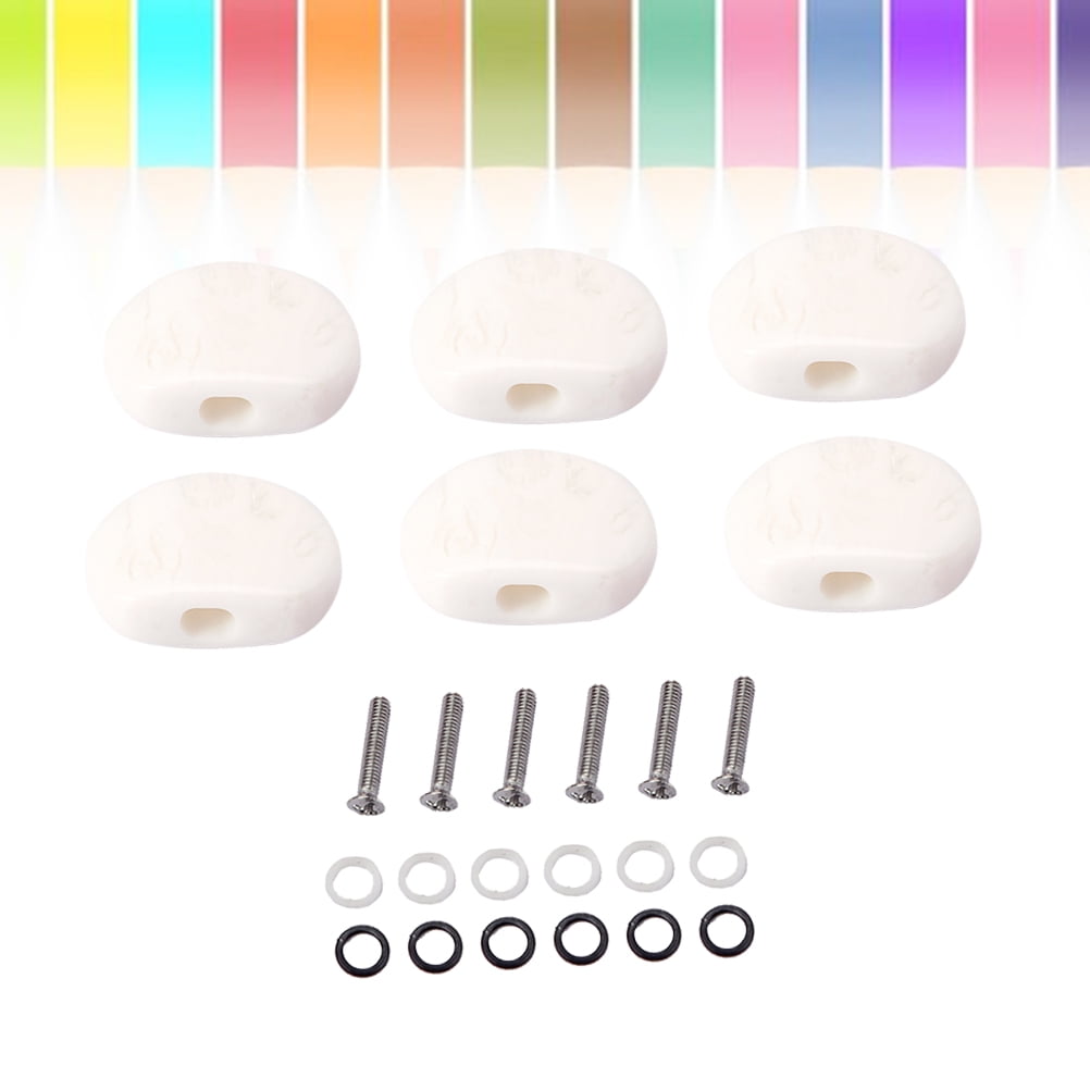 TOYMYTOY 6 PCS Set Tuning Pegs Keys Tuners Set Black for Guitar ...