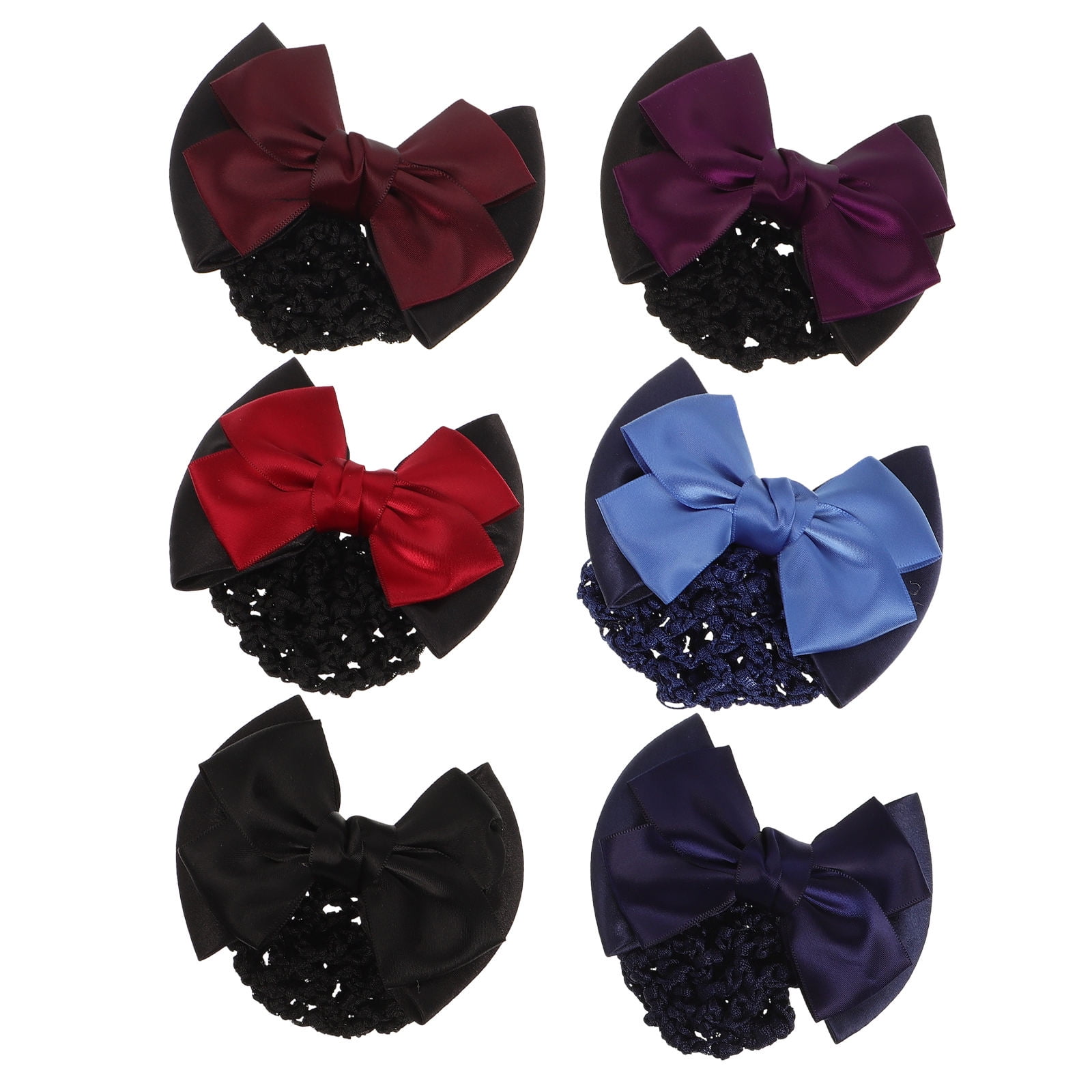 TOYMYTOY Elastic Bun Hair Nets with Bow for Ladies Decorative Snood ...