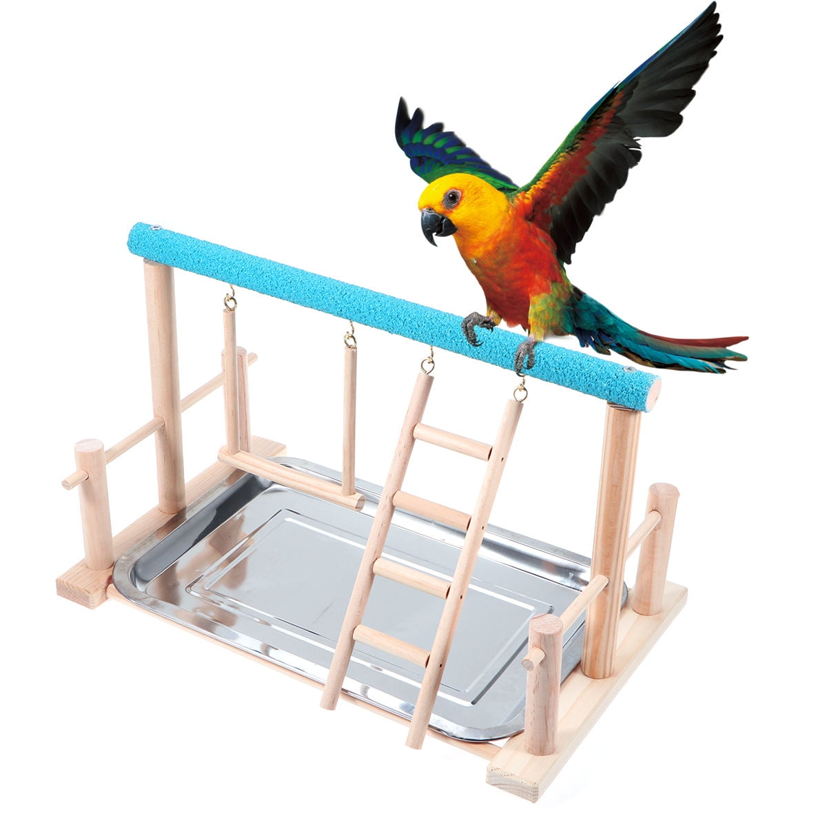 TOYMYTOY Parrot Stand Parrot Playground Stand Multi Wood 1Pack ...