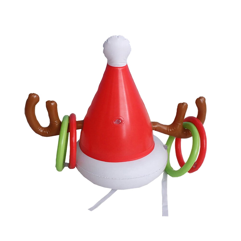 TOYMYTOY Christmas Antler Hat Ring Toss Game PVC Toss Game Inflatable ...