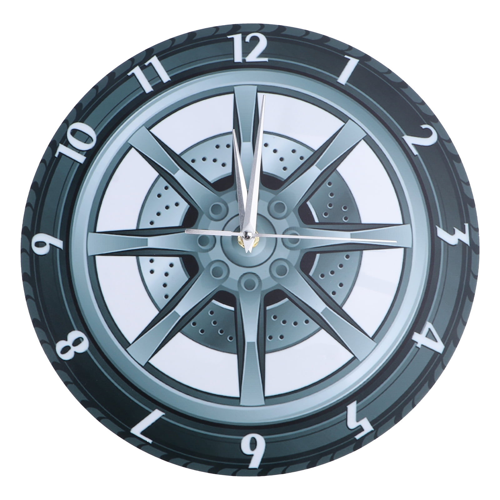 Tineasur Acrylic Car Wheel Wall Clock Industrial Style Home Decor ...