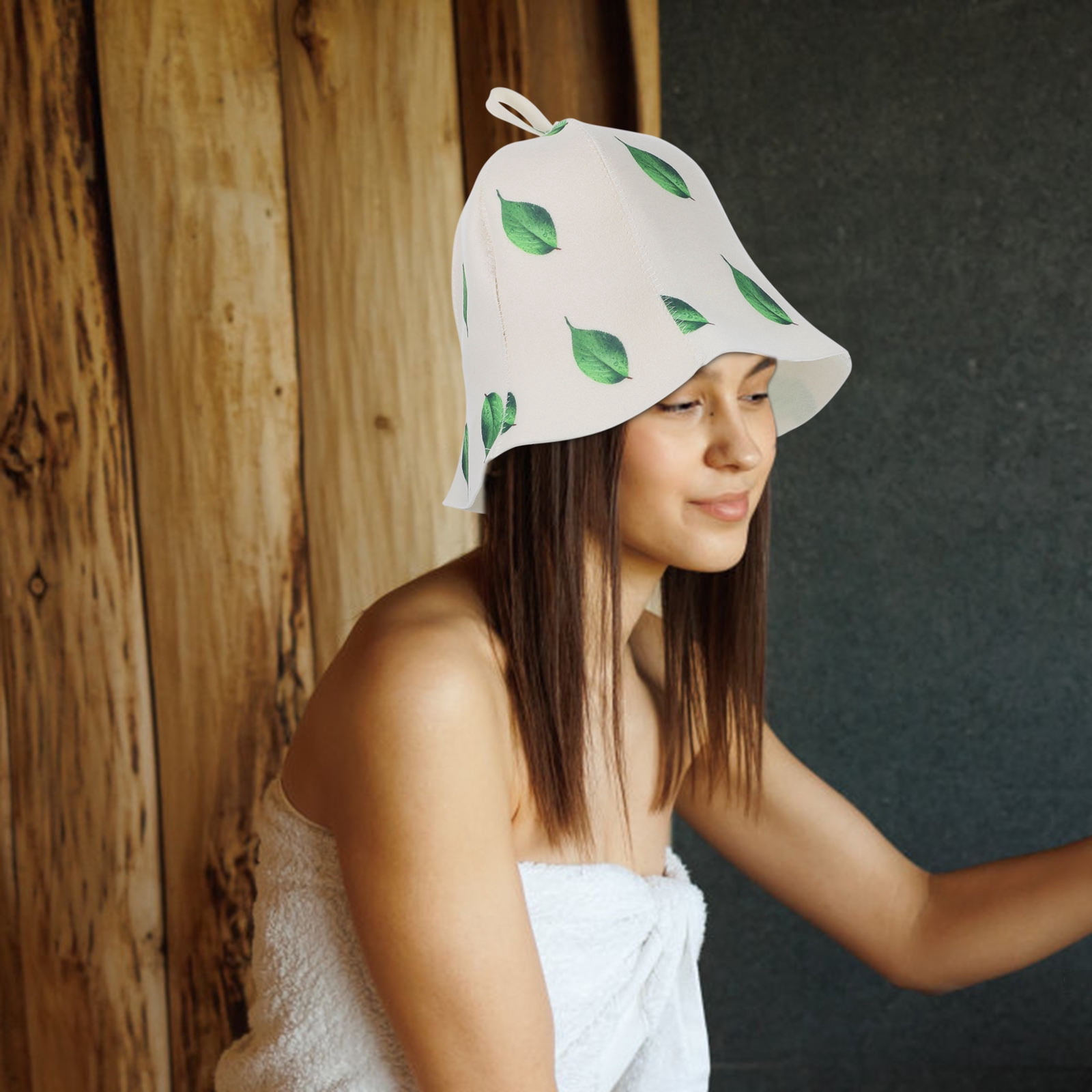 TOYMYTOY Felt Bath Hat White Protect Head from Overheating 1Pack ...