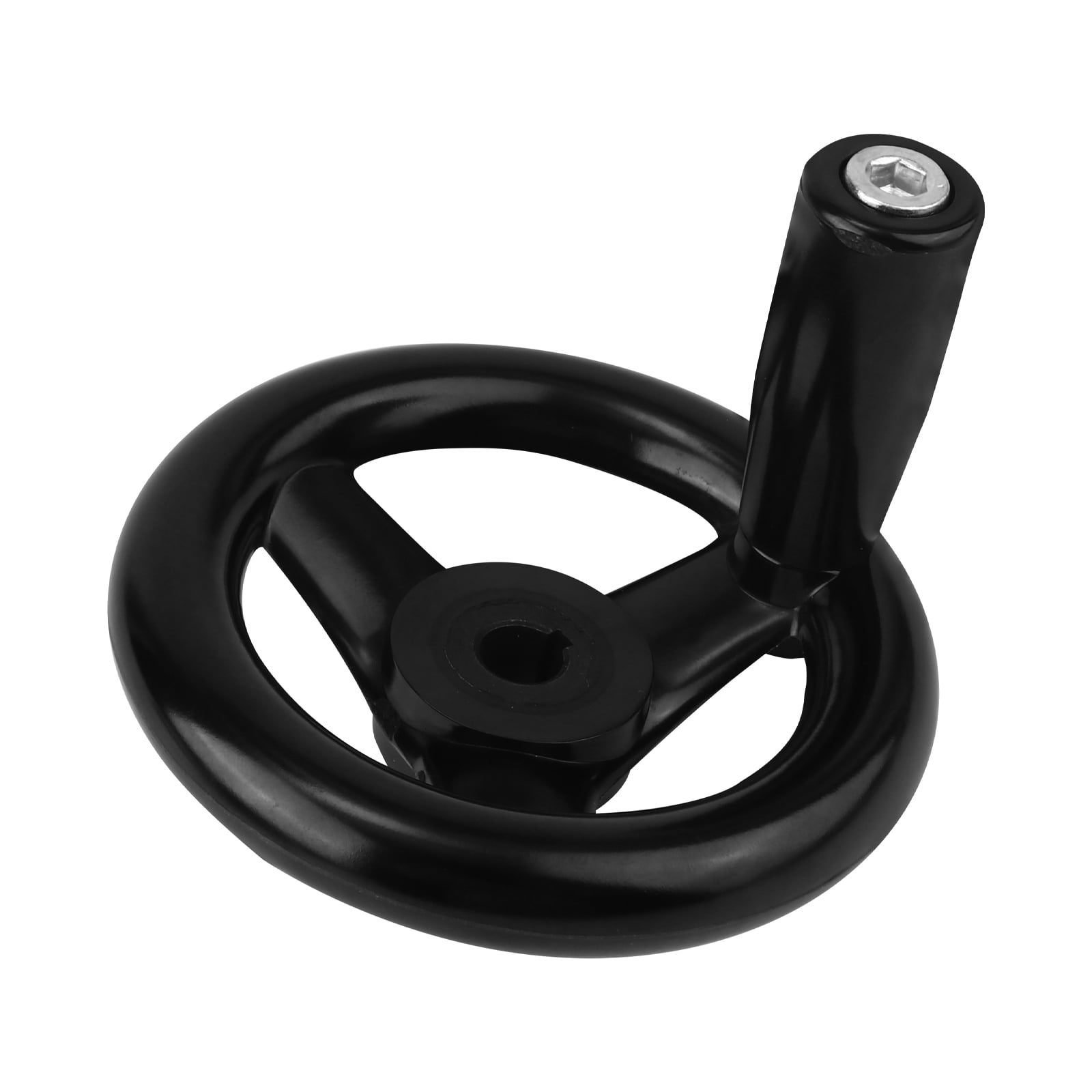 TOYMYTOY Rotary Handwheel Threaded Hand Wheel Black Synthetic Material ...