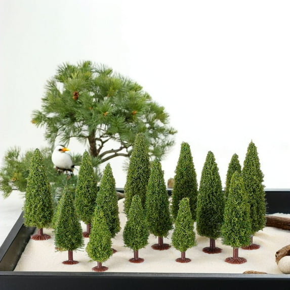 TOYMYTOY Trees Toy Trees Plastic Model Trees for Sand Table 15pcs ...