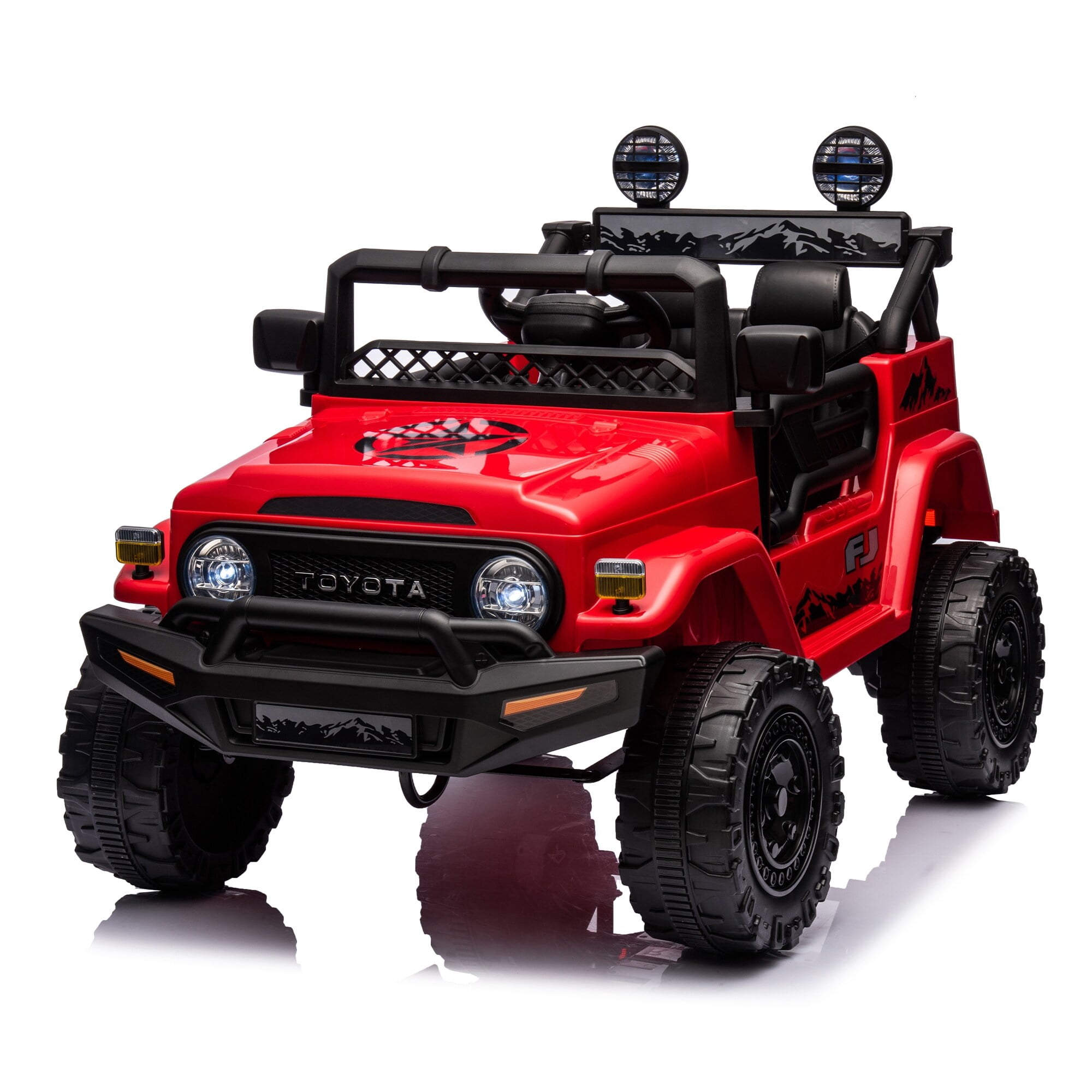 TOYOTA FJ Cruiser 12V Kids Ride-On Car with Remote Control and Advanced ...