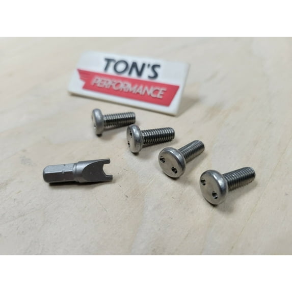TOYOTA SECURITY Anti Theft luxury Auto License Plate Screws Stainless ...
