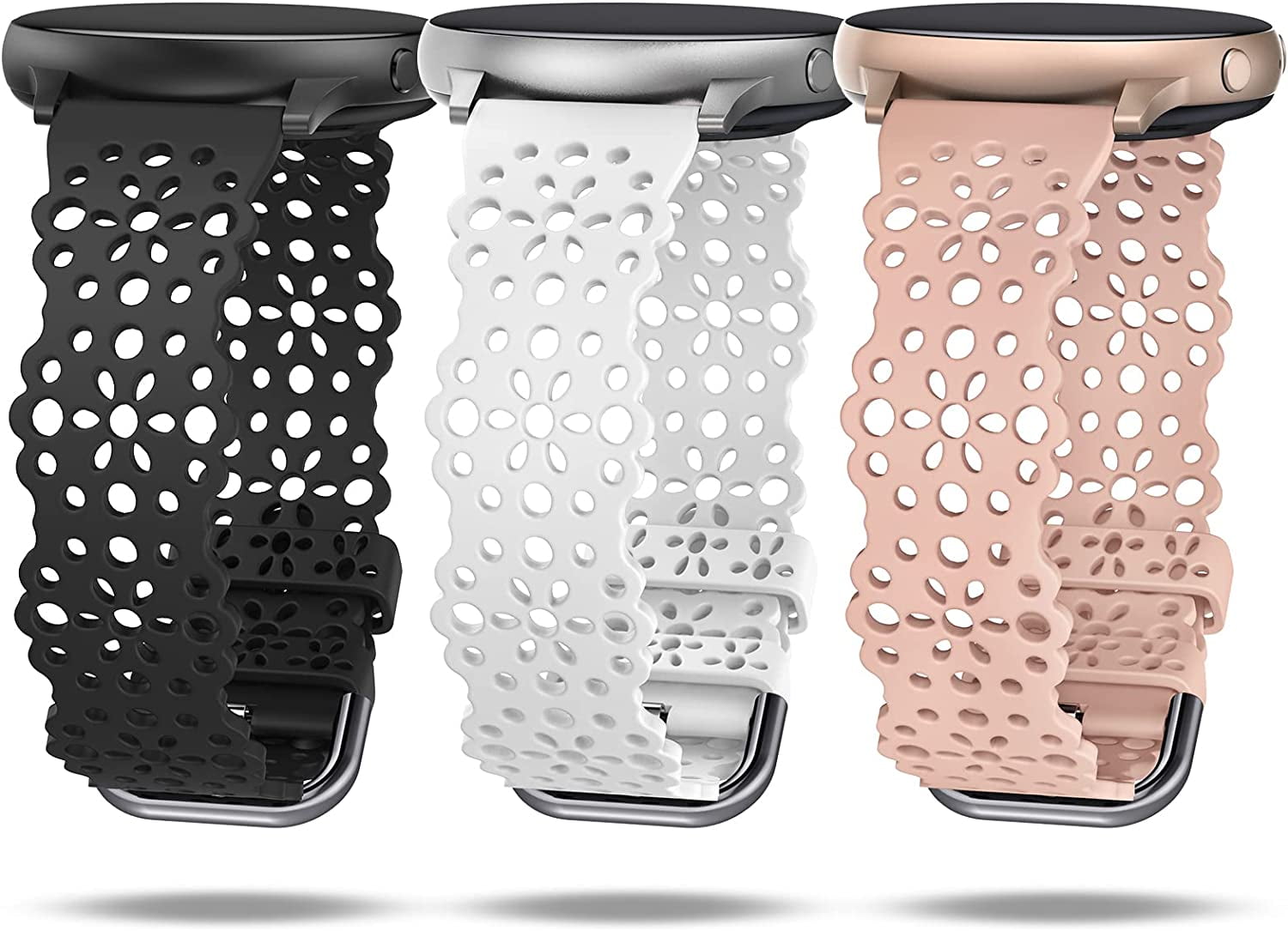 TOYOUTHS 20mm Lace Silicone Band Compatible with Samsung Galaxy ...