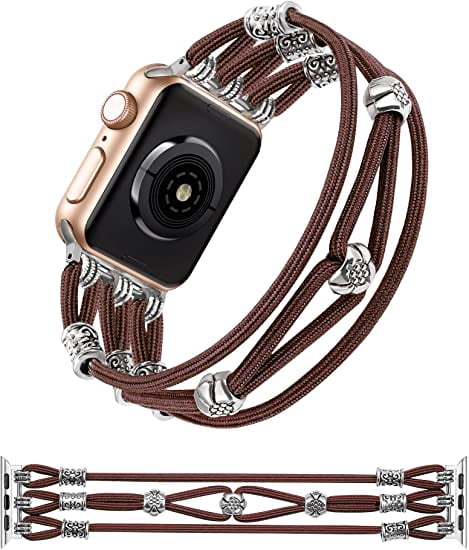 TOYOUTHS Beaded Bracelet Compatible with Apple Watch Band 45mm 44mm ...