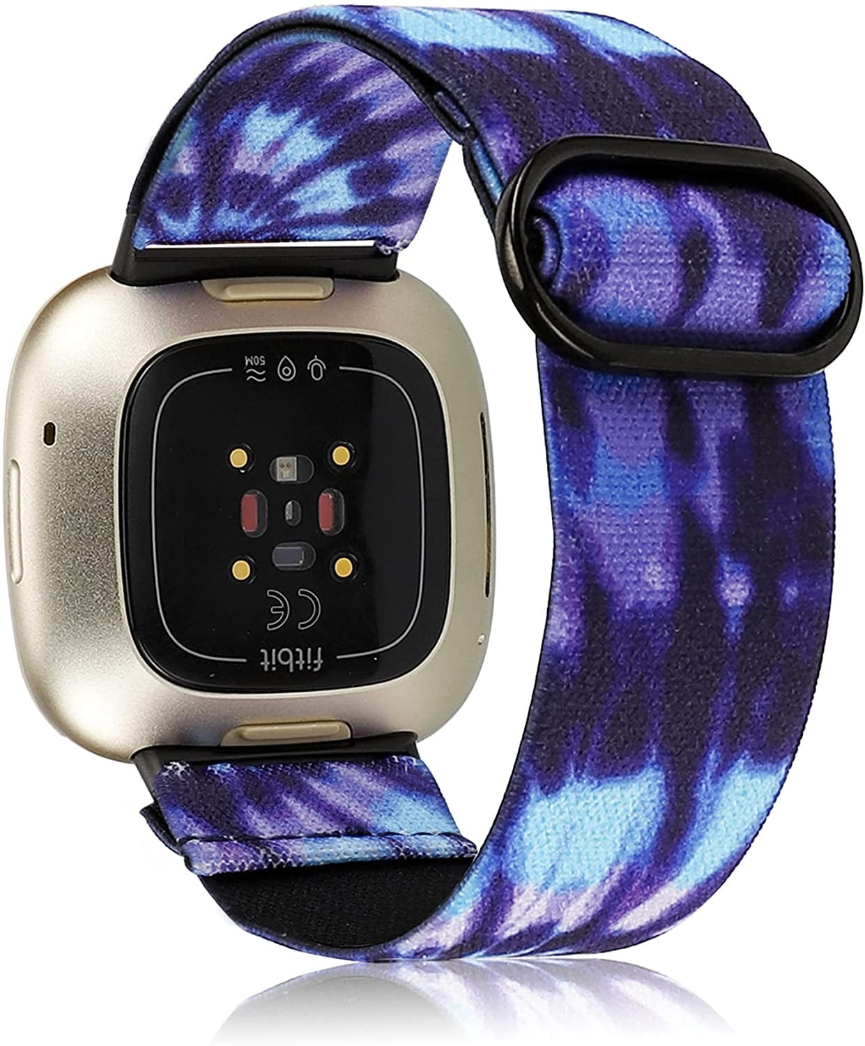 TOYOUTHS Fitbit Sense/Versa 3/4 Bands, Adjustable Elastic Nylon Strap ...